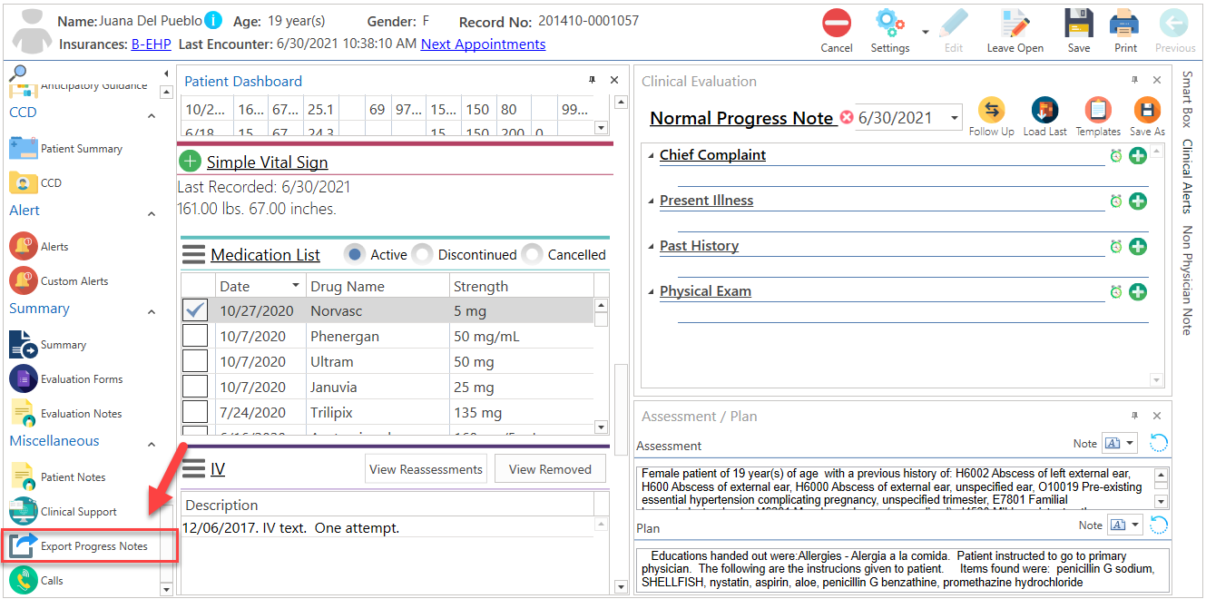 ¿Cómo imprimir una nota de progreso? : EHRez Help Center - Español