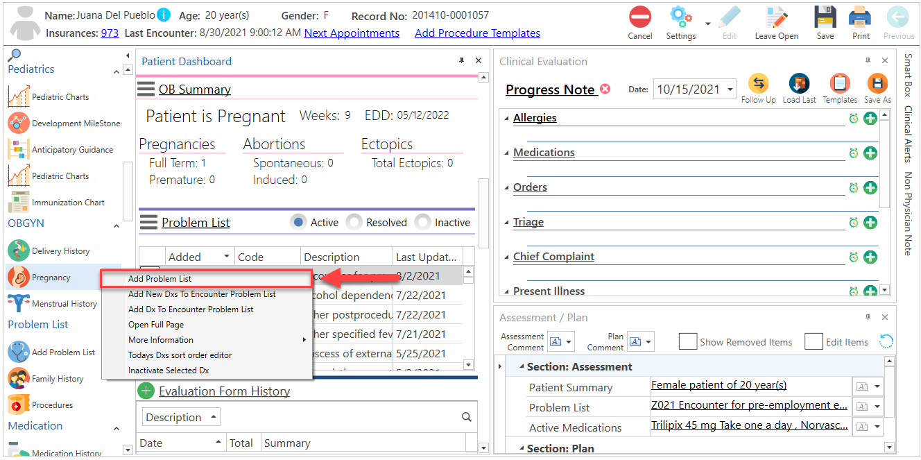 ¿Cómo registrar un diagnóstico al paciente? : EHRez Help Center - Español