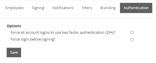 Customise Authentication : Business Fitness Help & Support