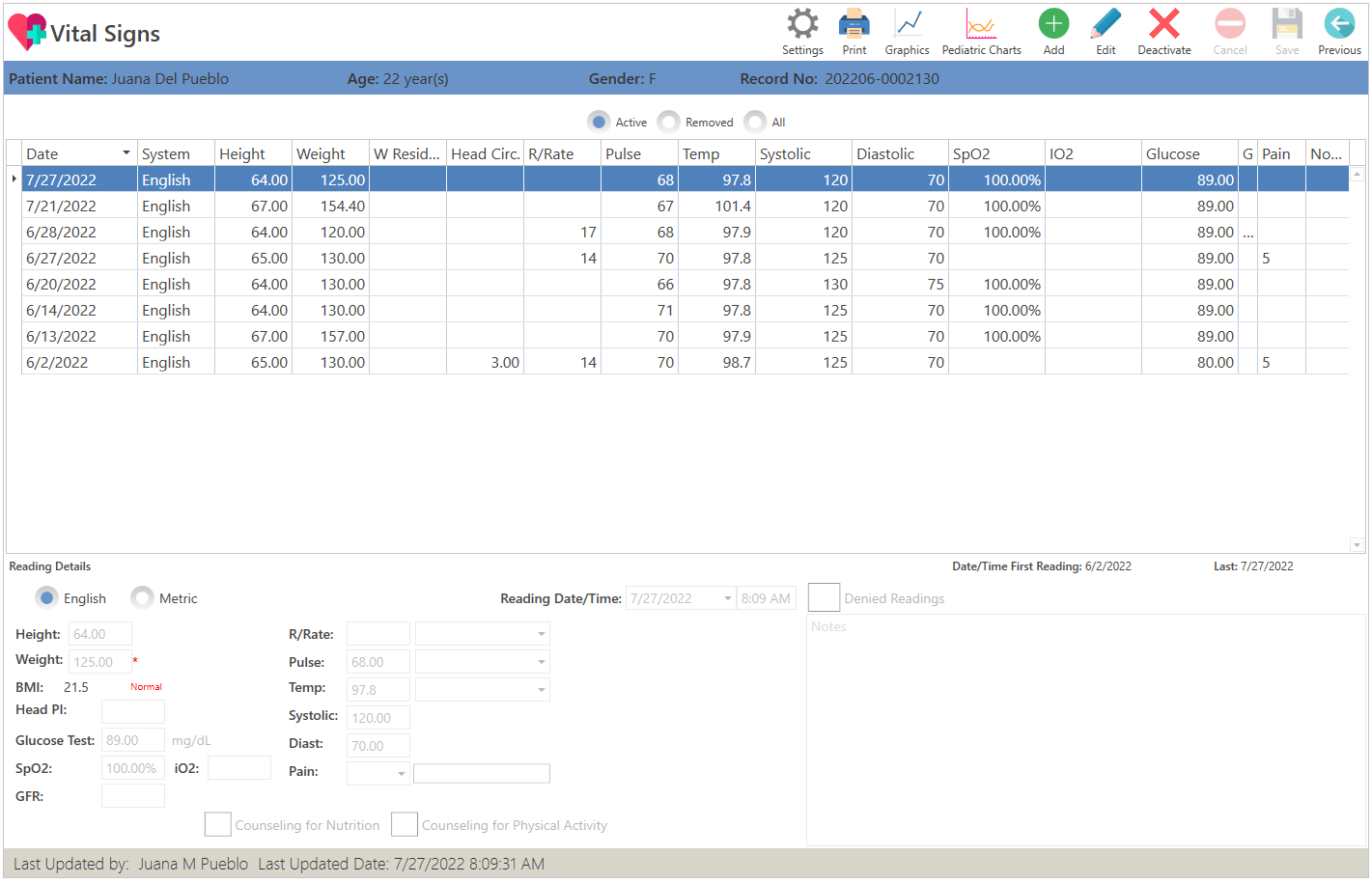 Advanced Progress Note / Patient Dashboard : EHRez Help Center - Español