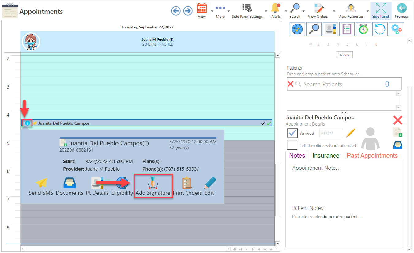 ¿Cómo registrar la firma del paciente desde la pantalla de ...