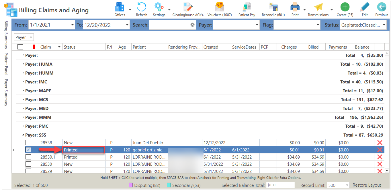 ¿Cómo imprimir la forma 1500? : EHRez Help Center - Español
