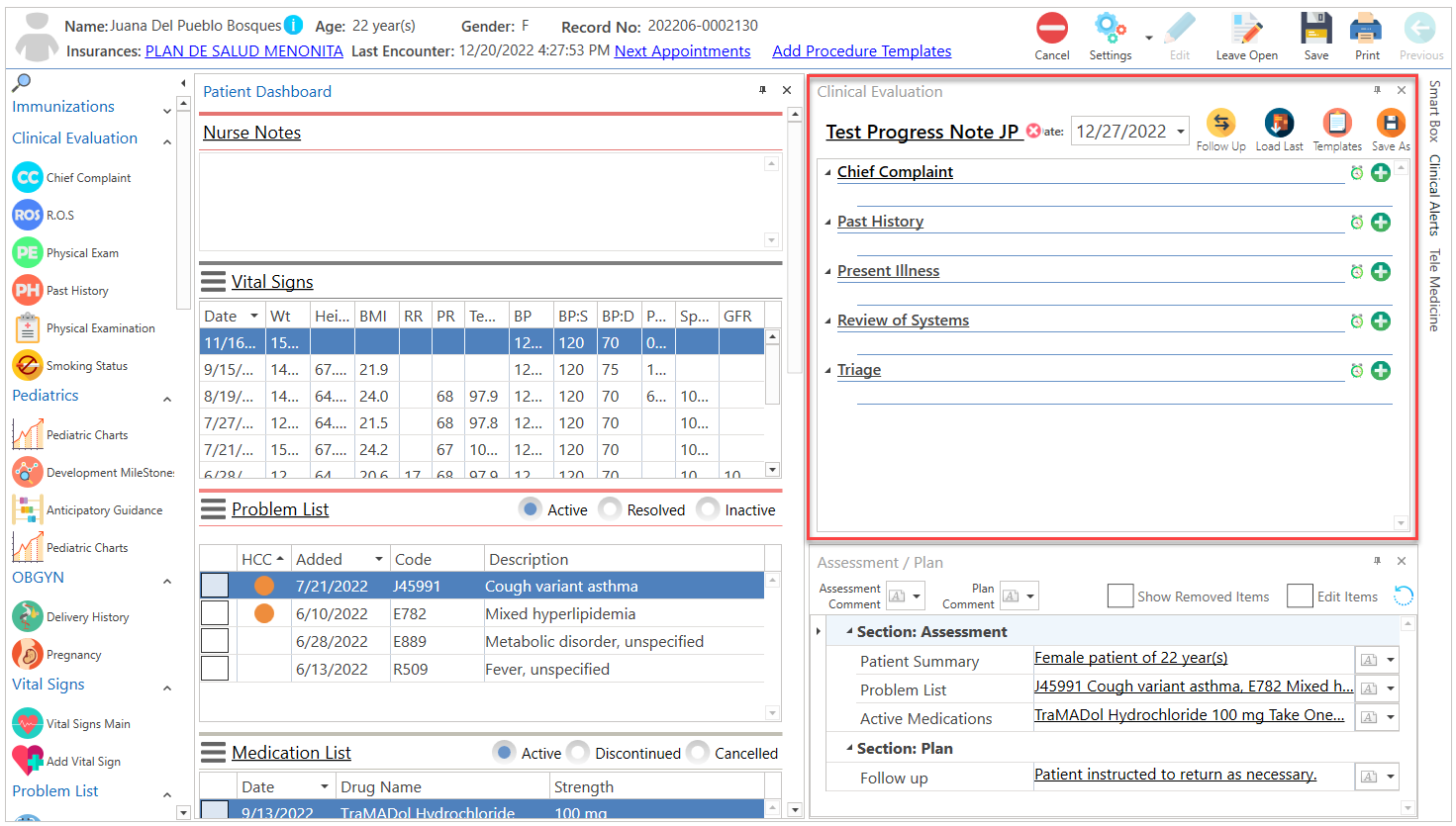 Advanced Progress Note / Introduction : EHRez Help Center - English