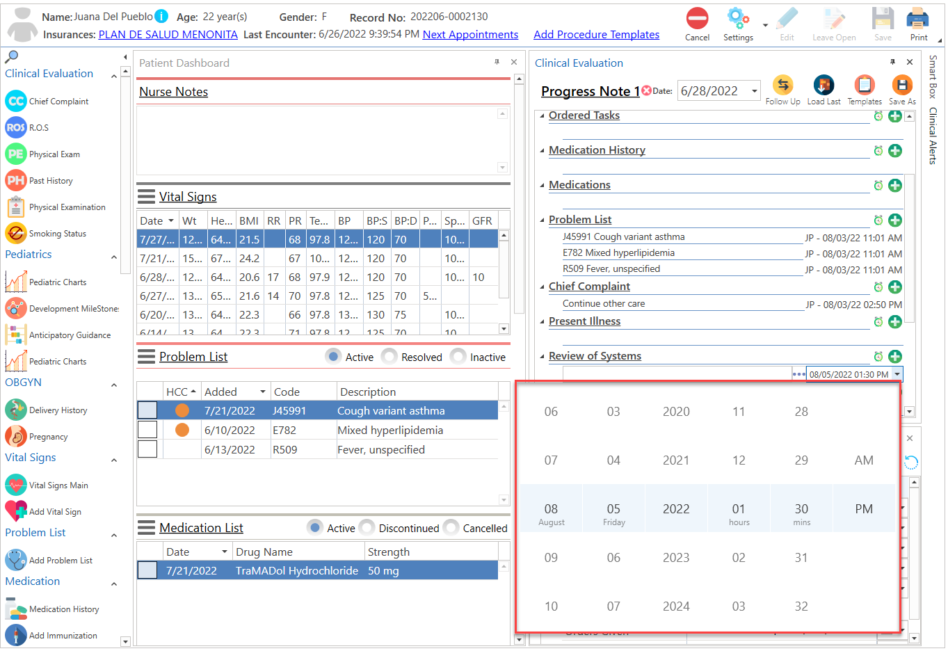 Advanced Progress Note / Settings / Show Time Stamp Editor : EHRez Help ...