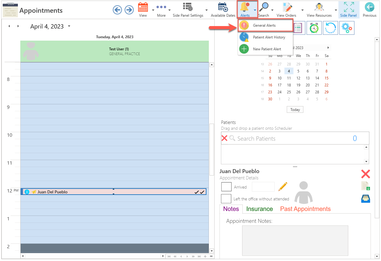 How to see a patient's office alerts? : EHRez Help Center - English