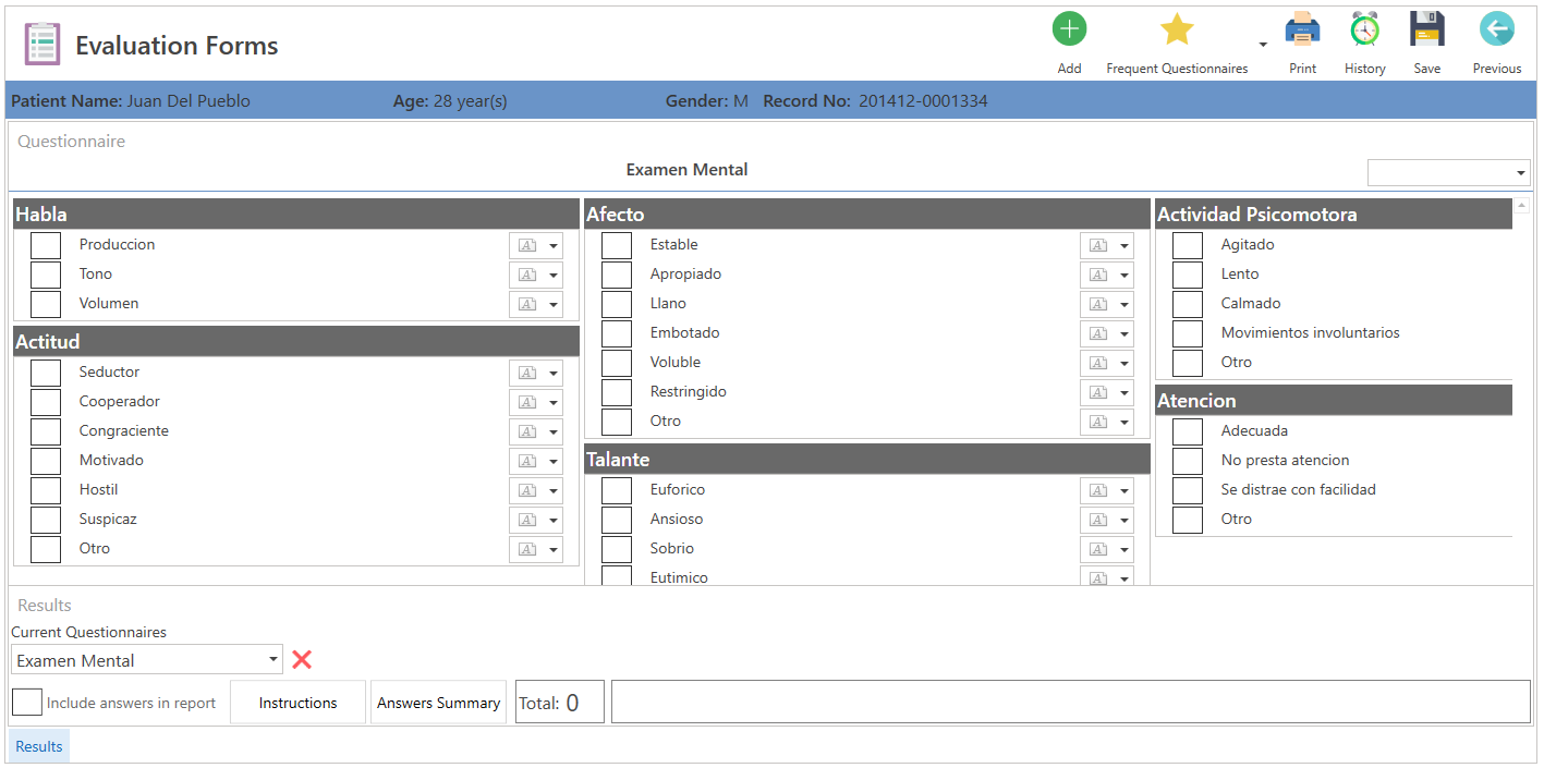Advanced Progress Note / Evaluation Forms : EHRez Help Center - English