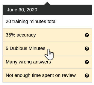 Identifying and Addressing Suboptimal Training : Membean Support