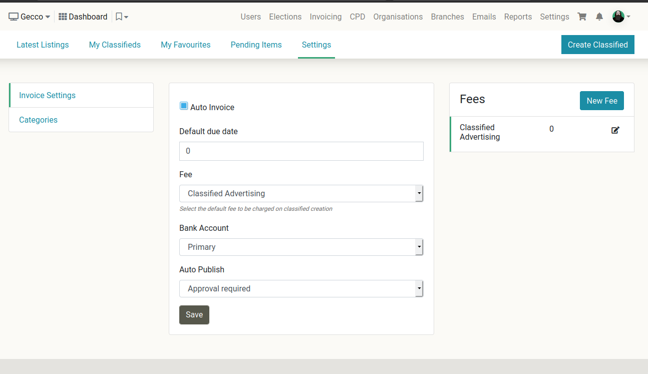 Classifieds - Setup : Gecco Software