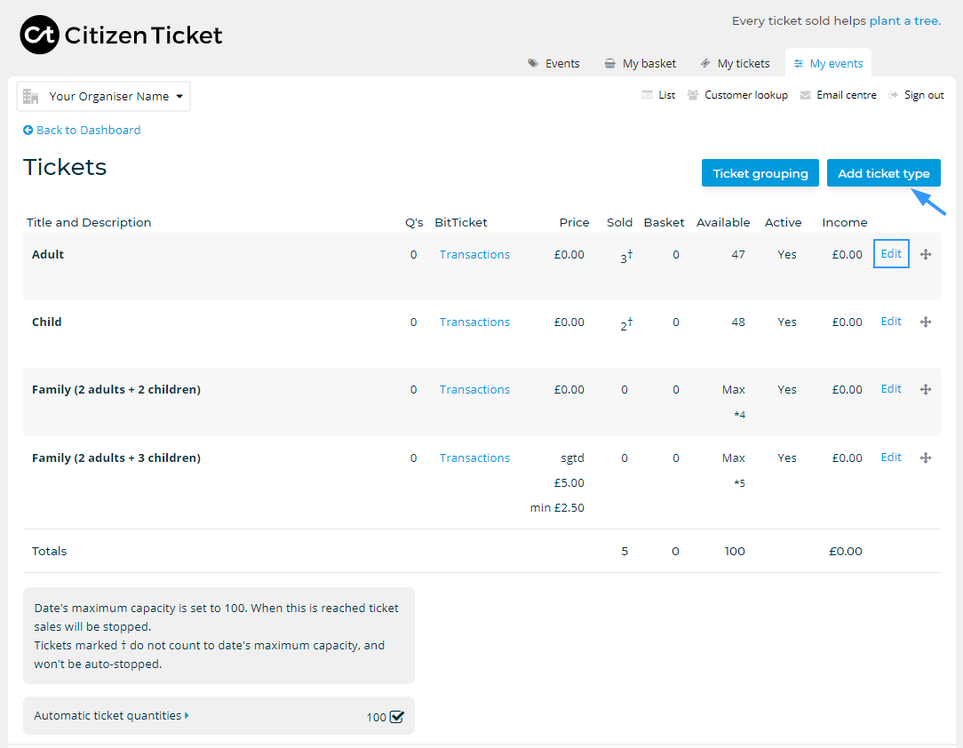 Tickets - How do I make a ticket type non-refundable? : Help Desk