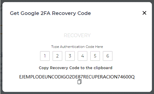 How to recover my 2FA? : Banexcoin
