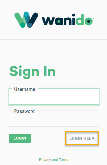 Unable to Login : Wanido