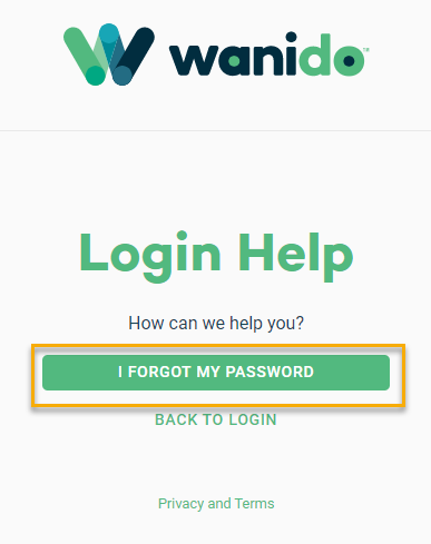 Unable to Login : Wanido
