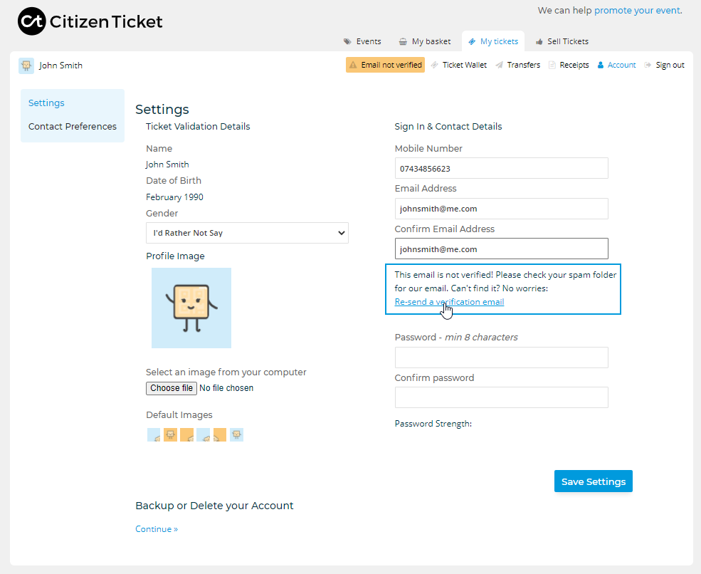 I haven’t been sent or can’t find my e-ticket. : Help Desk