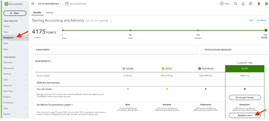 How to redeem LodgeiT through the Intuit ProAdvisor Program : LodgeiT