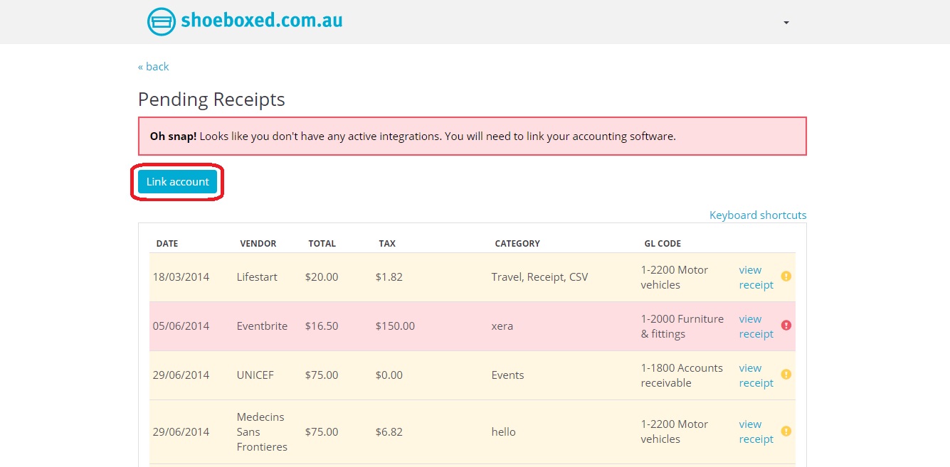 What is ‘pending receipts’? : Squirrel Street