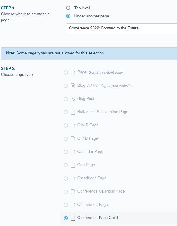 Adding confence sub pages : Gecco Software