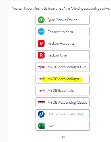 MYOB AccountRight - Desktop version (Extract & Import) : LodgeiT