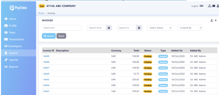 How to handle bulk invoices? : PayTabs Support Portal