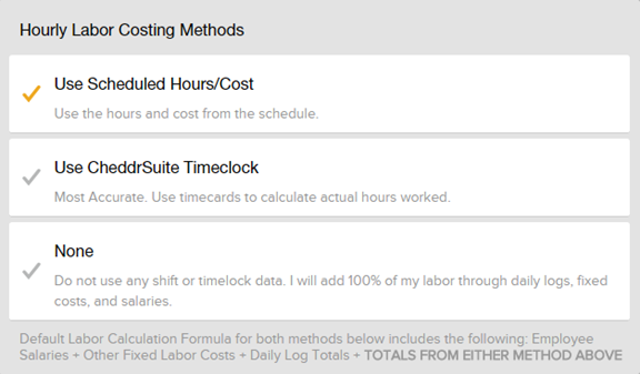 Calculating Labor Expense : CheddrSuite Help Desk