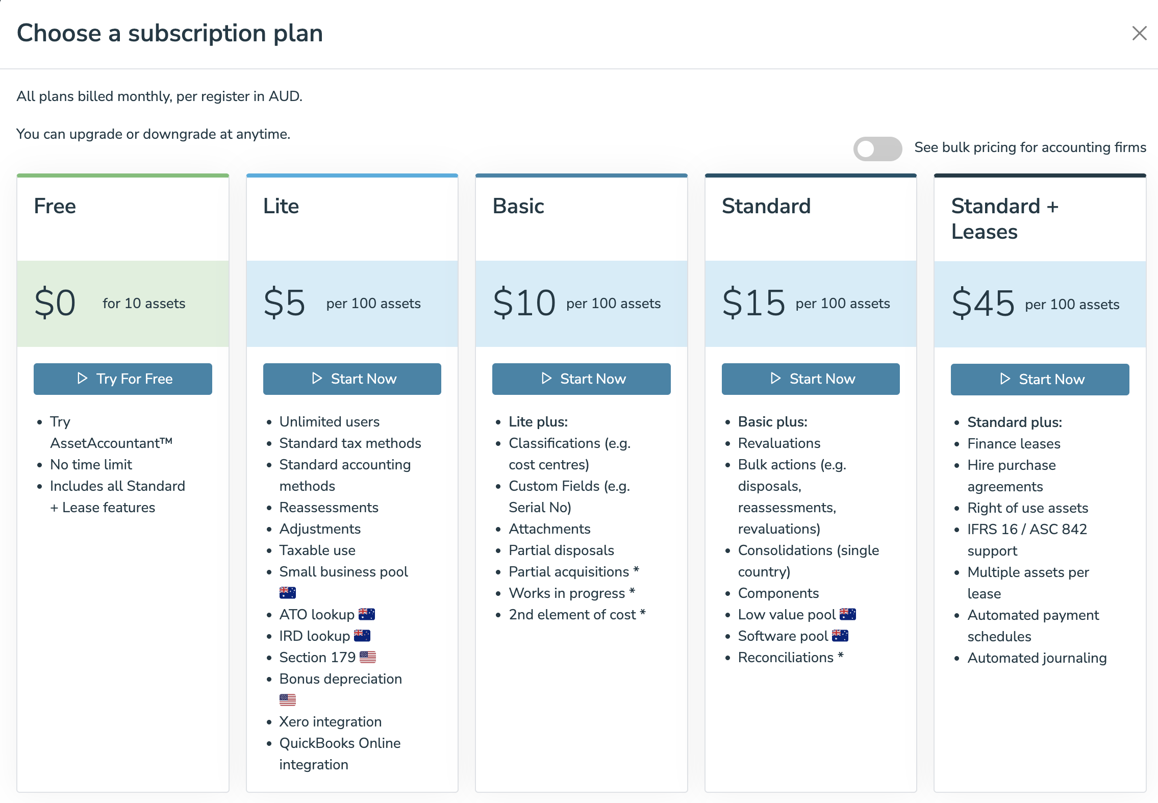 AssetAccountant™ - How to add a new register : AssetAccountant™