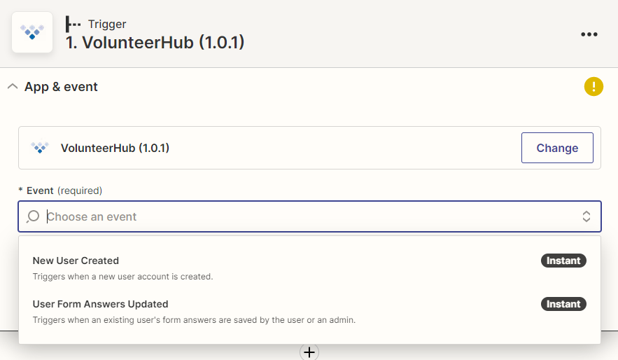 Zapier Integration : VolunteerHub Support