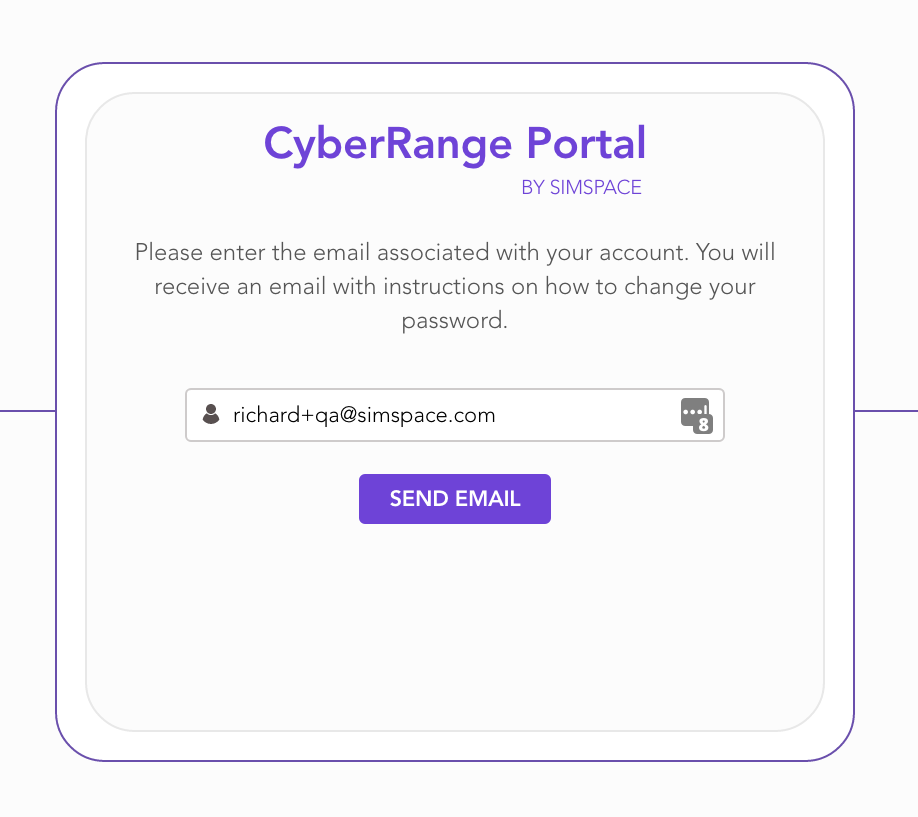 How to recover your SimSpace Portal account : Help Desk