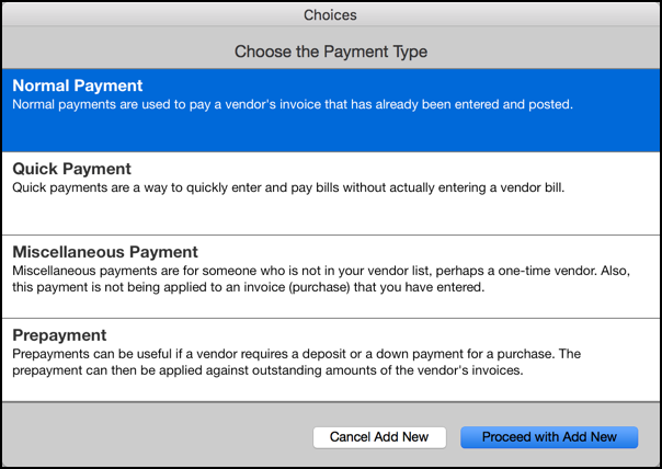 Applying a Vendor Pre-Payment or Purchase Debit : Accountek Solutions Inc