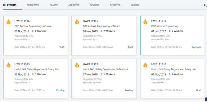 Closing a Permit to Work : Help