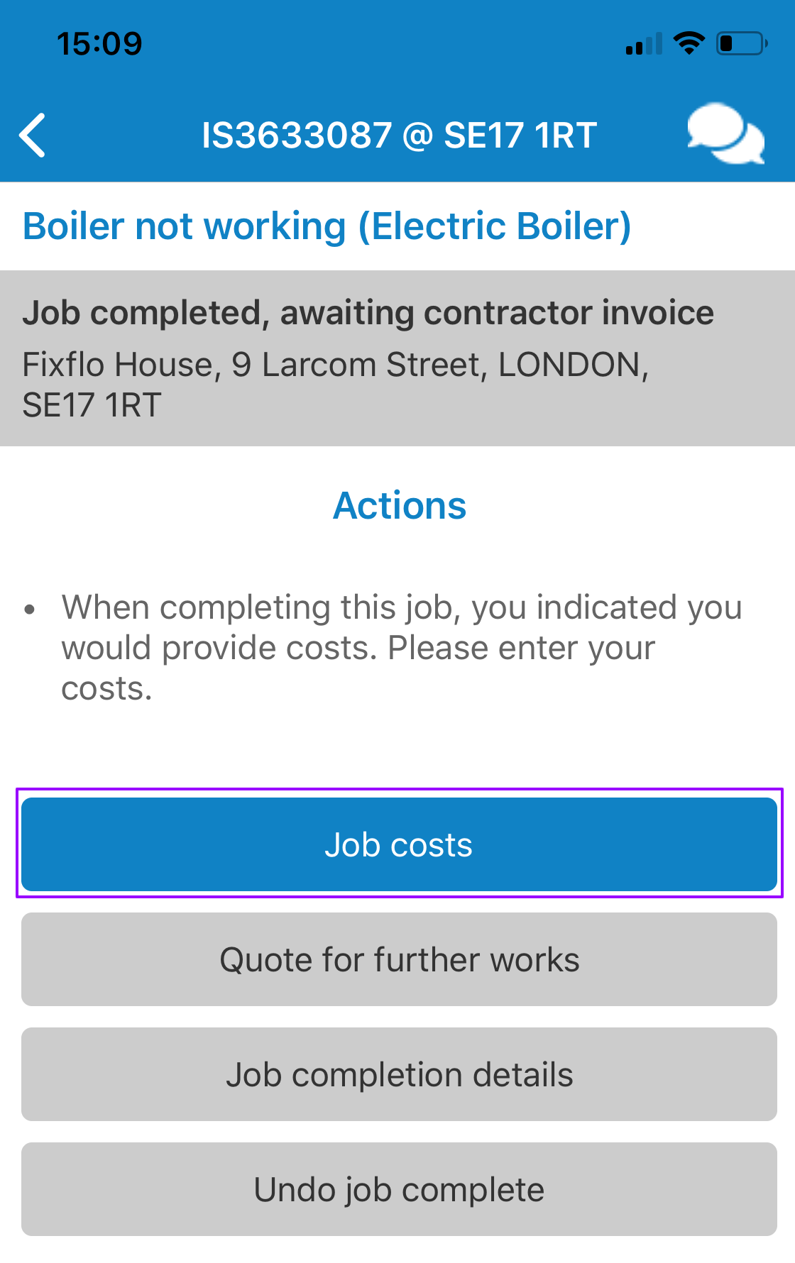How contractors can invoice using the Fixflo app : Contractor help