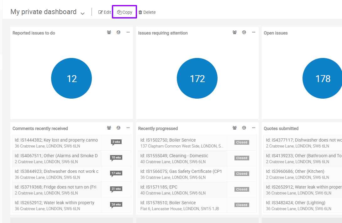 Creating Multiple Dashboards : Fixflo helpdesk