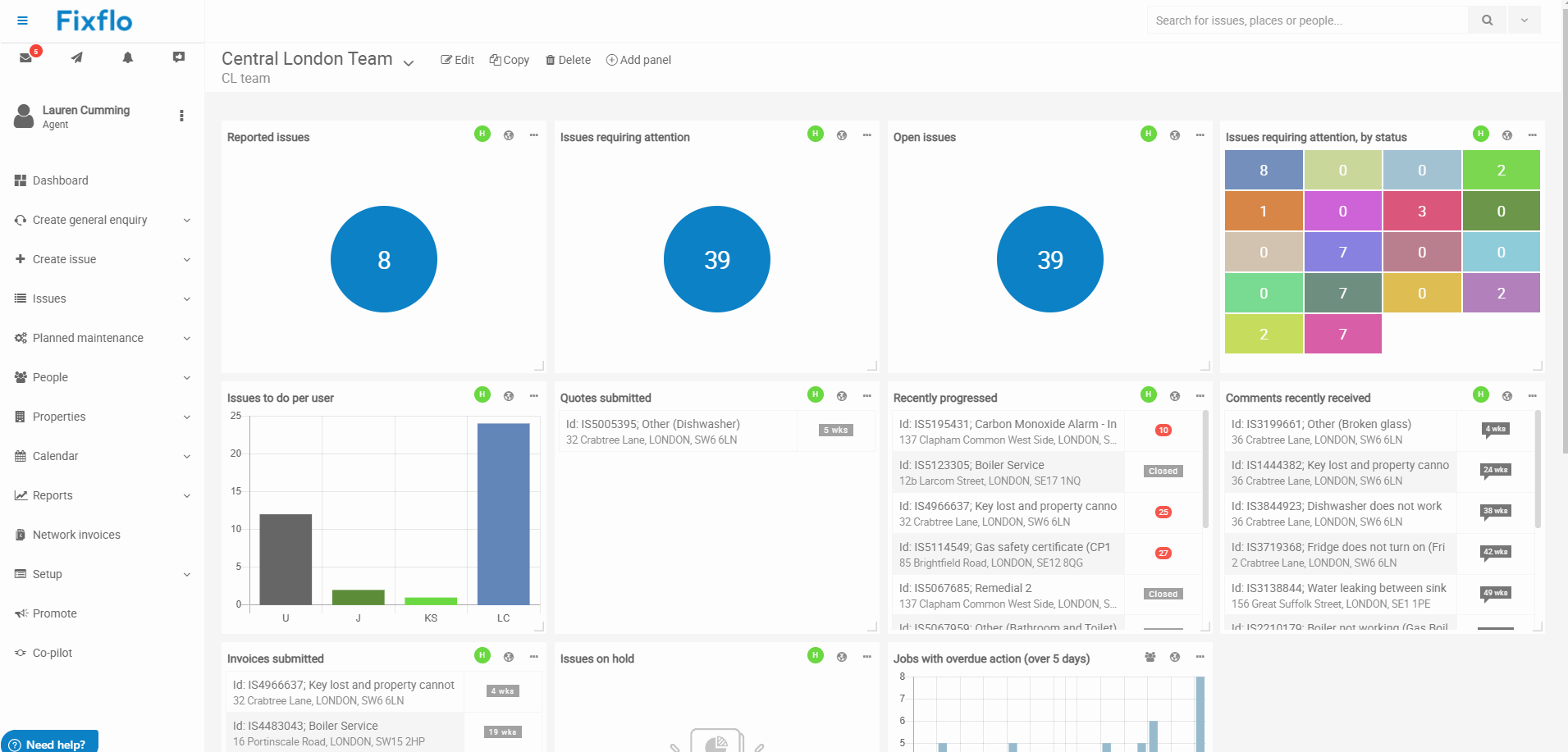Paid feature: Service level agreements (SLAs) and Fixflo : Fixflo helpdesk