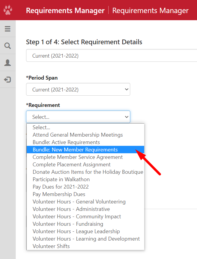 Assigning Requirements Bundles : The Junior League