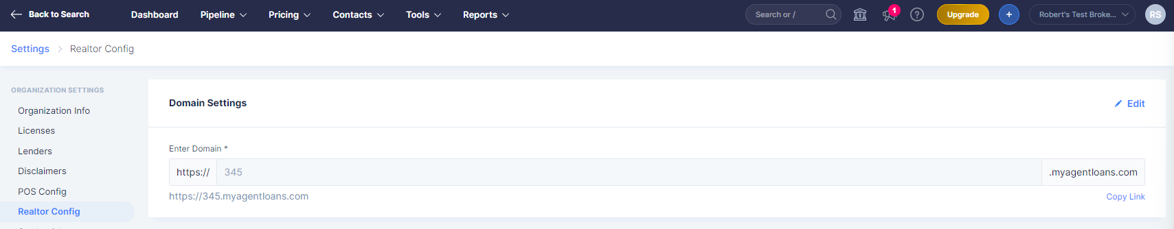 Company Settings : ARIVE.Next