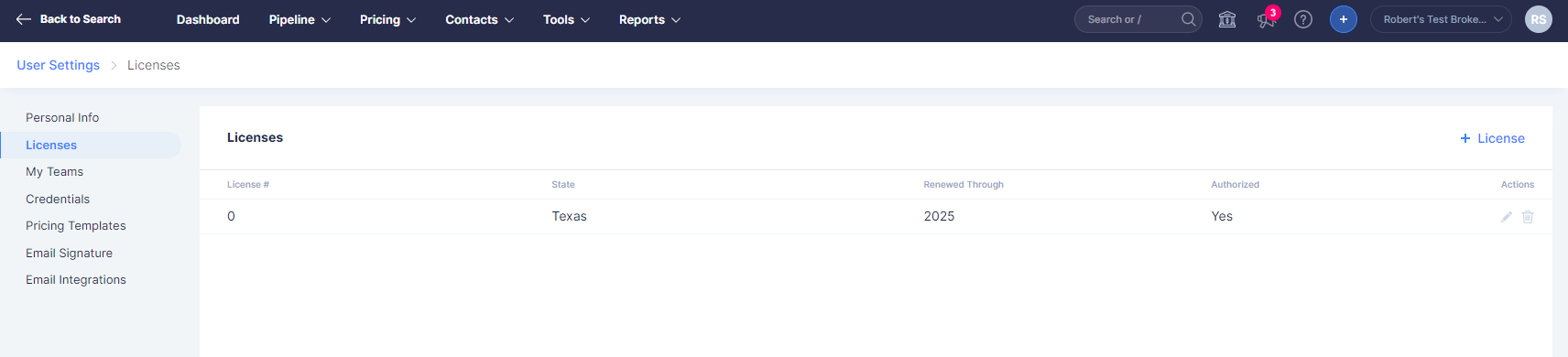 User Settings : ARIVE.Next