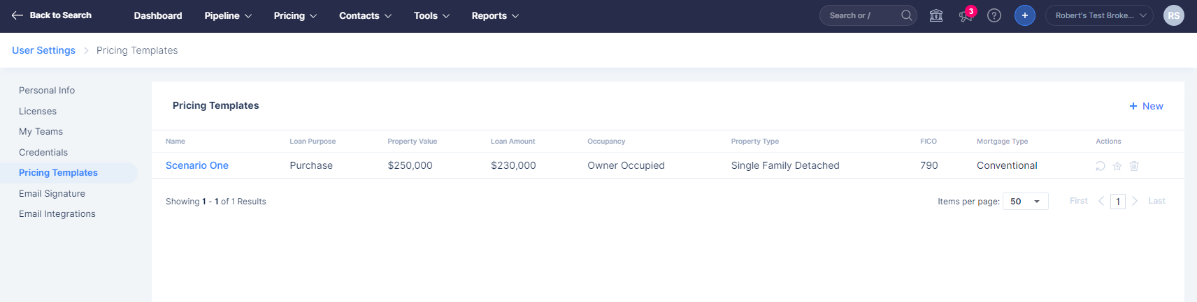 User Settings : ARIVE.Next