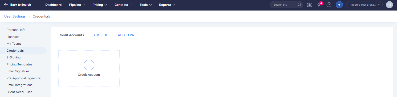 User Settings : ARIVE.Next