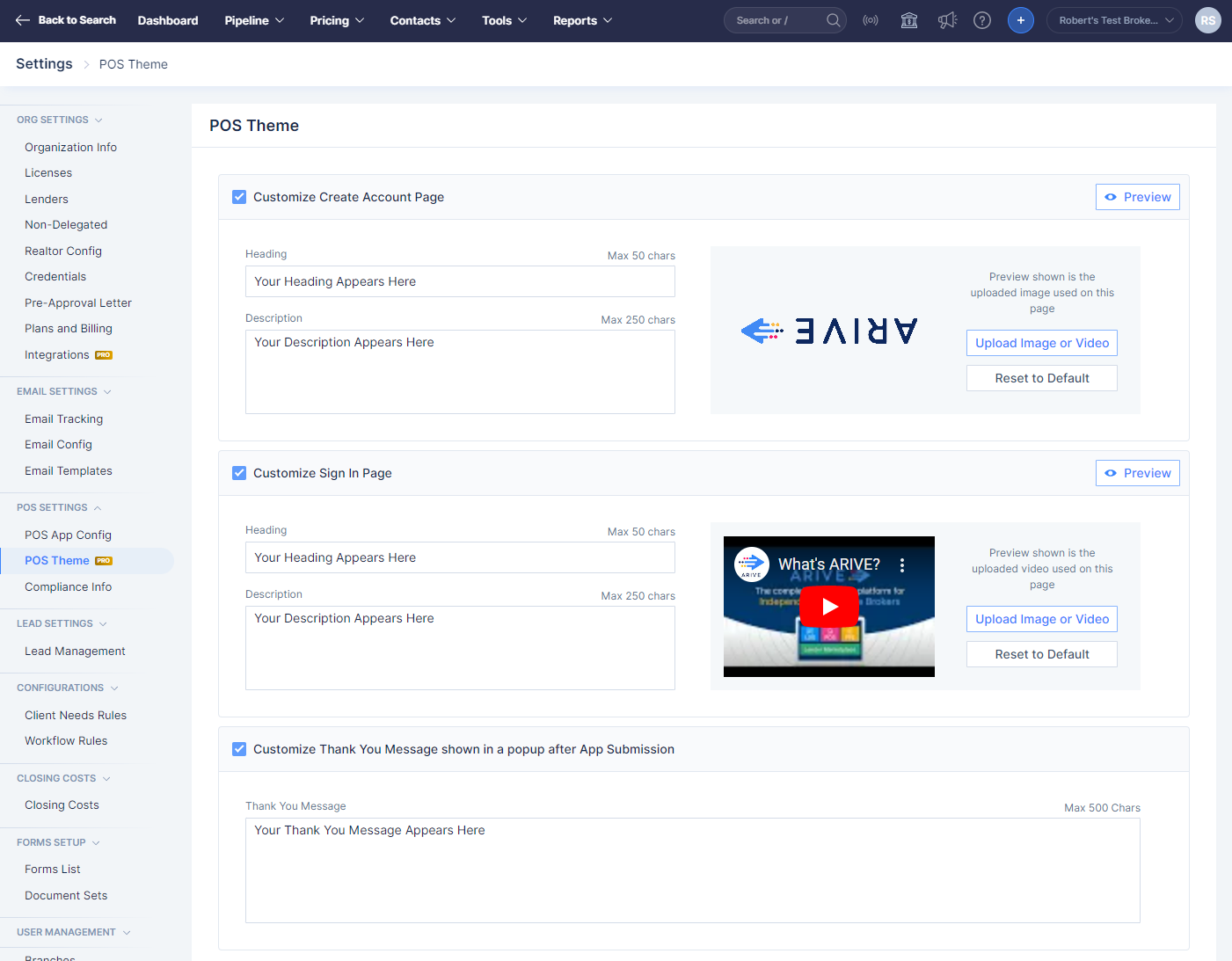 POS Theme Customization : ARIVE.Next
