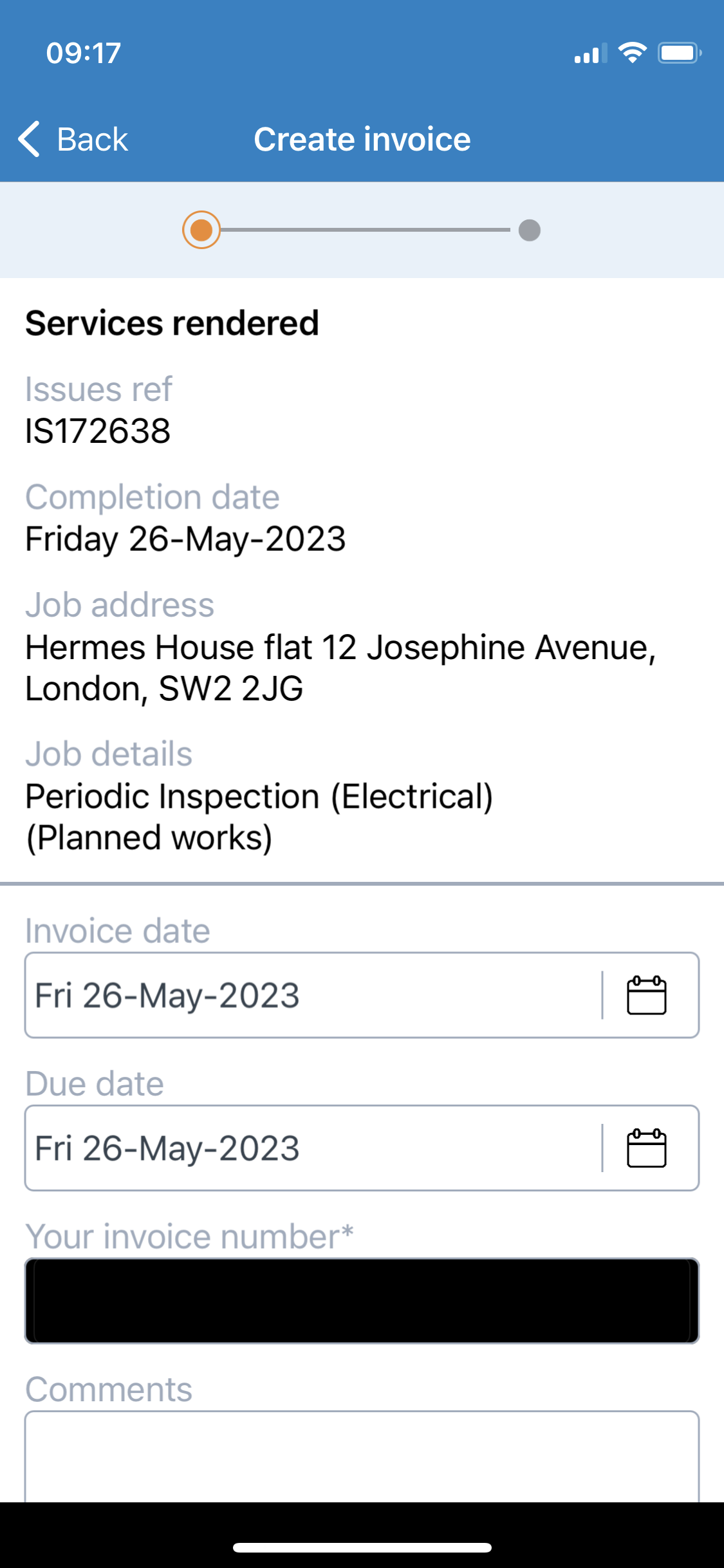 How contractors can invoice using the Fixflo app : Contractor help