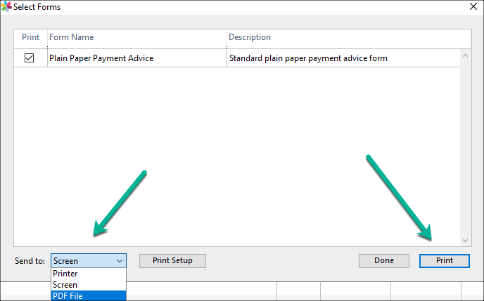 Print and/or Email a Single Payment Advice : Accountek Solutions Inc
