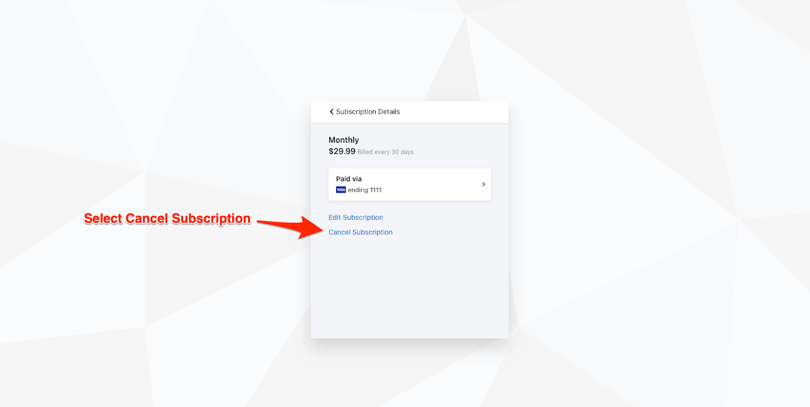 How to Cancel Your Membership