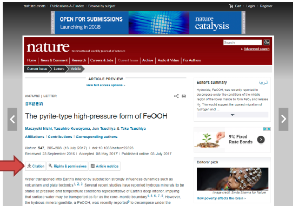 Nature Portfolio and reference manager support : Nature Support