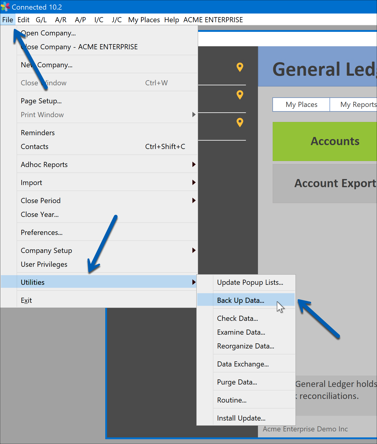 How to Back Up a Connected on Demand File Manually : Accountek ...