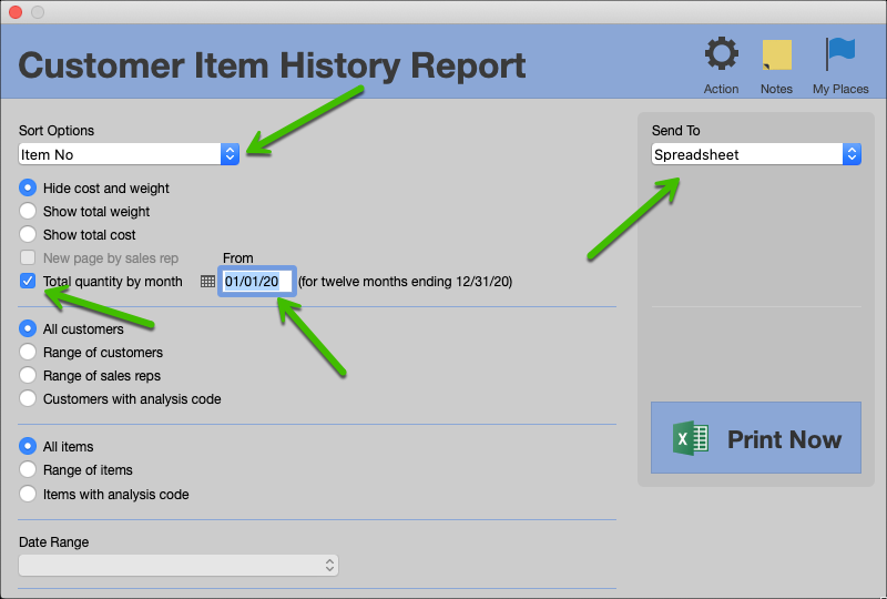 Customer Item Purchase History in Units Sold and Dollars : Accountek ...