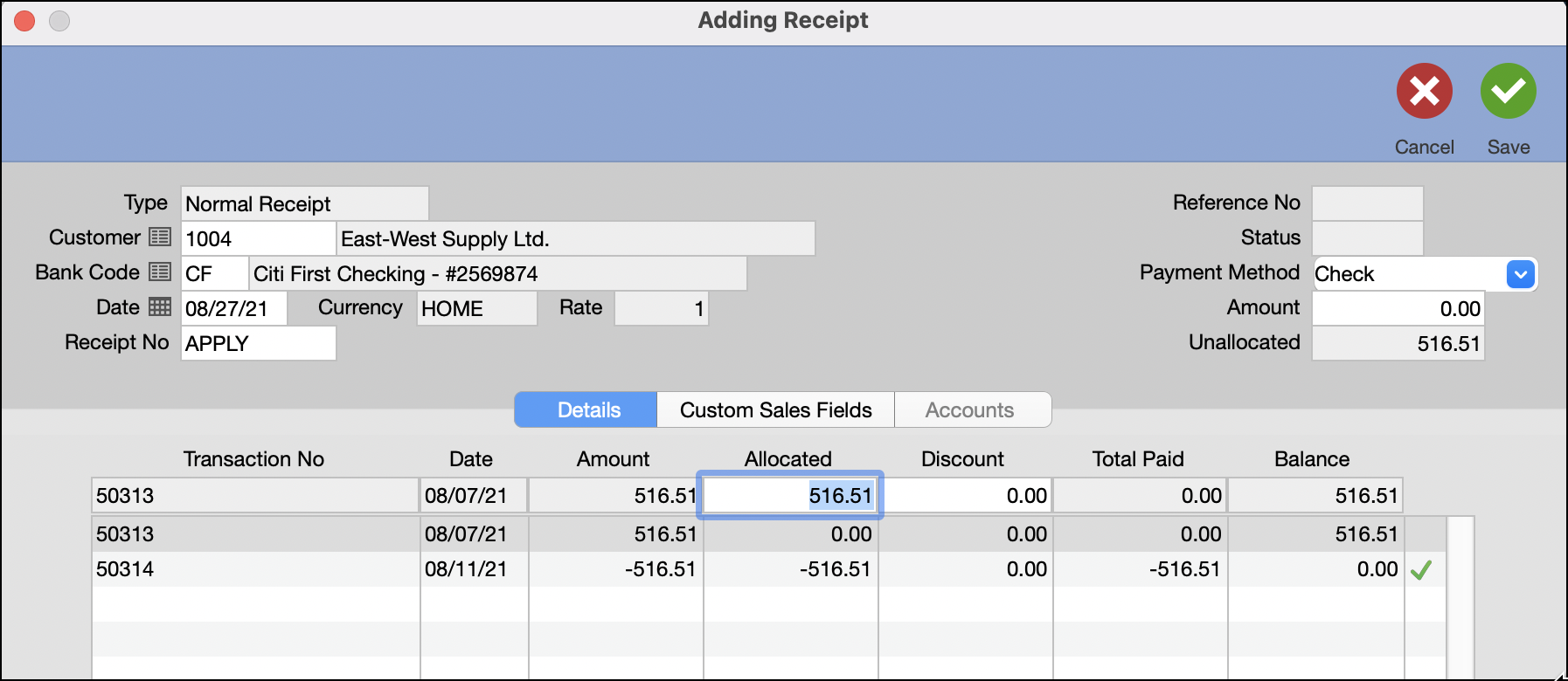 Applying a Customer Credit to an Invoice : Accountek Solutions Inc