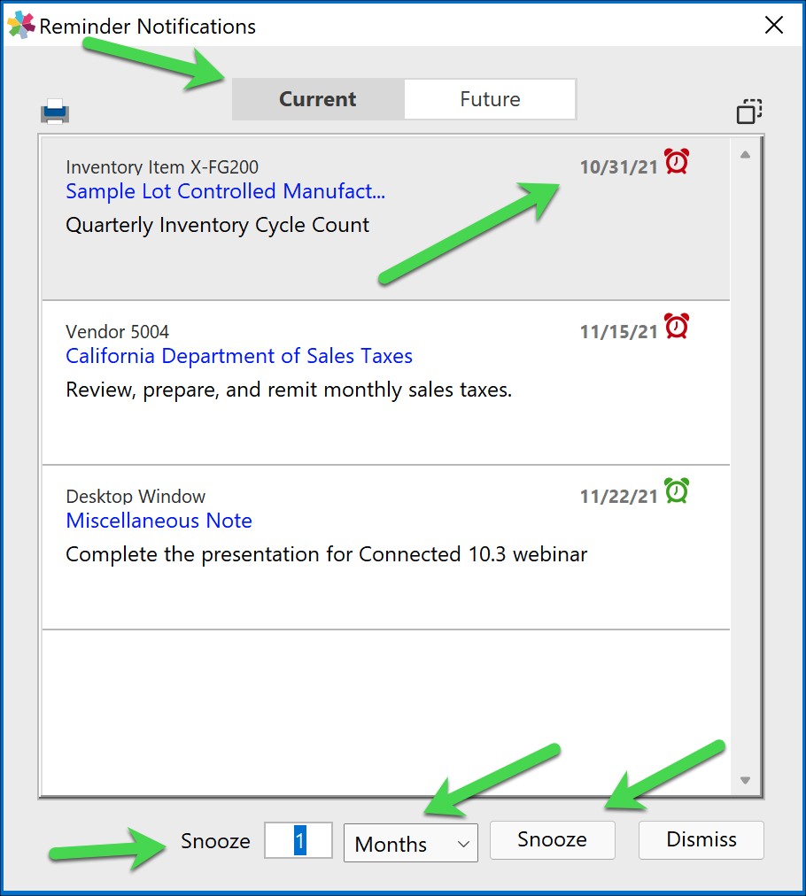 Connected Accounting Reminders and Notifications : Accountek Solutions Inc