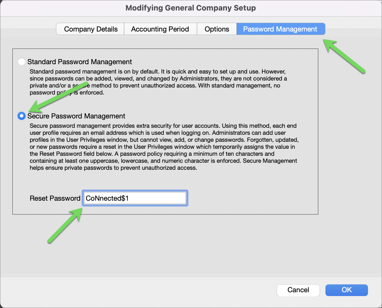 User Accounts and Access Privileges - Secure Passwords : Accountek ...