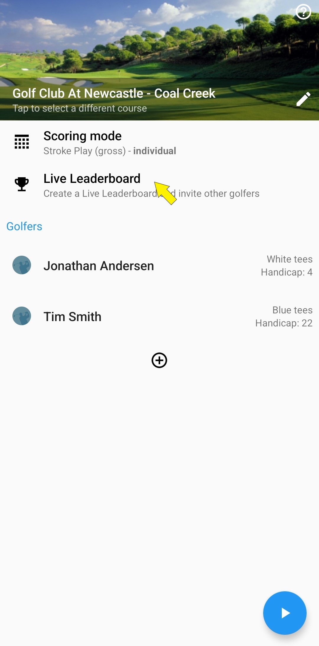 How do I set up a Live Leaderboard? : Golf Pad Support