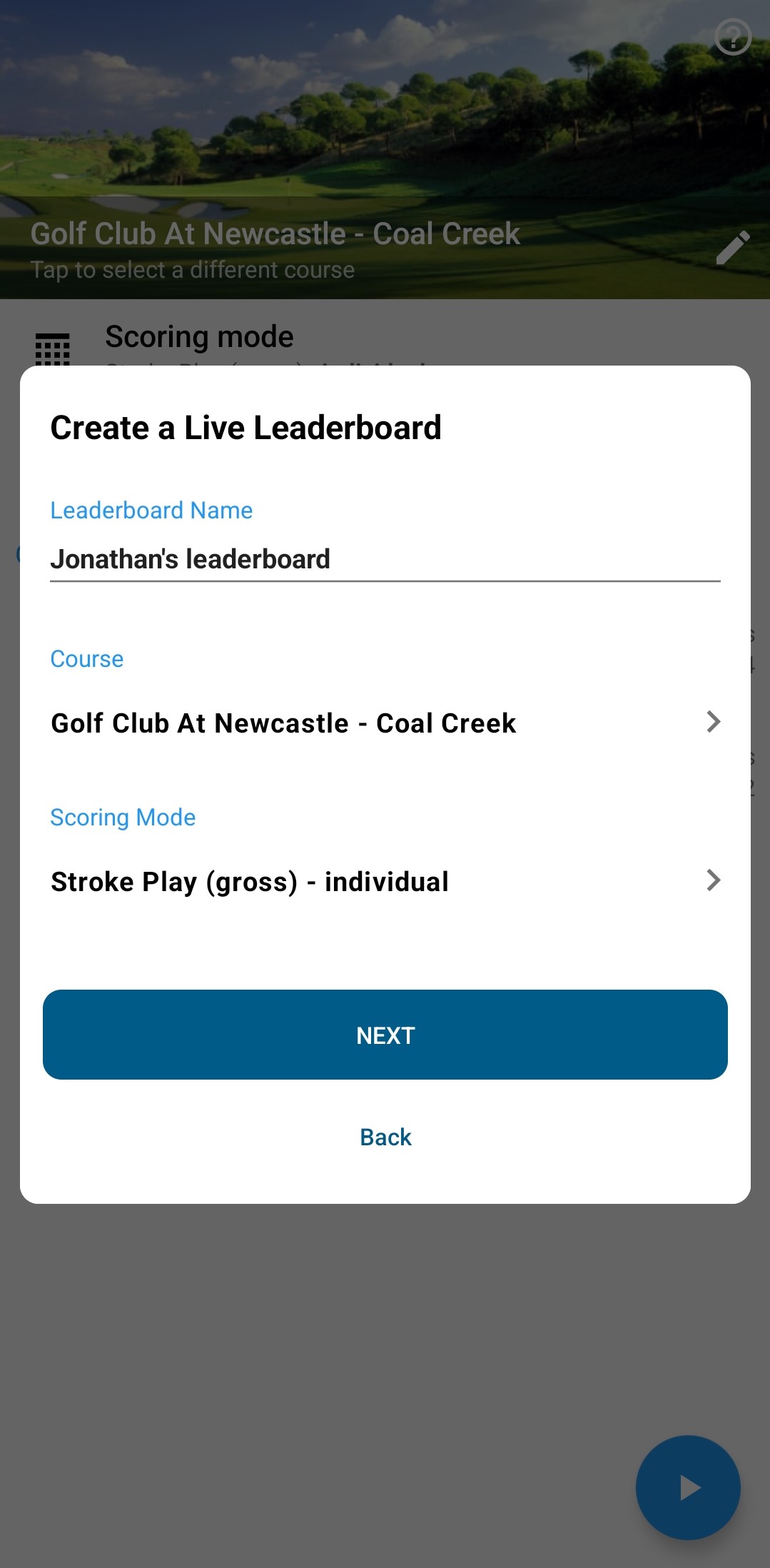 How do I set up a Live Leaderboard? : Golf Pad Support