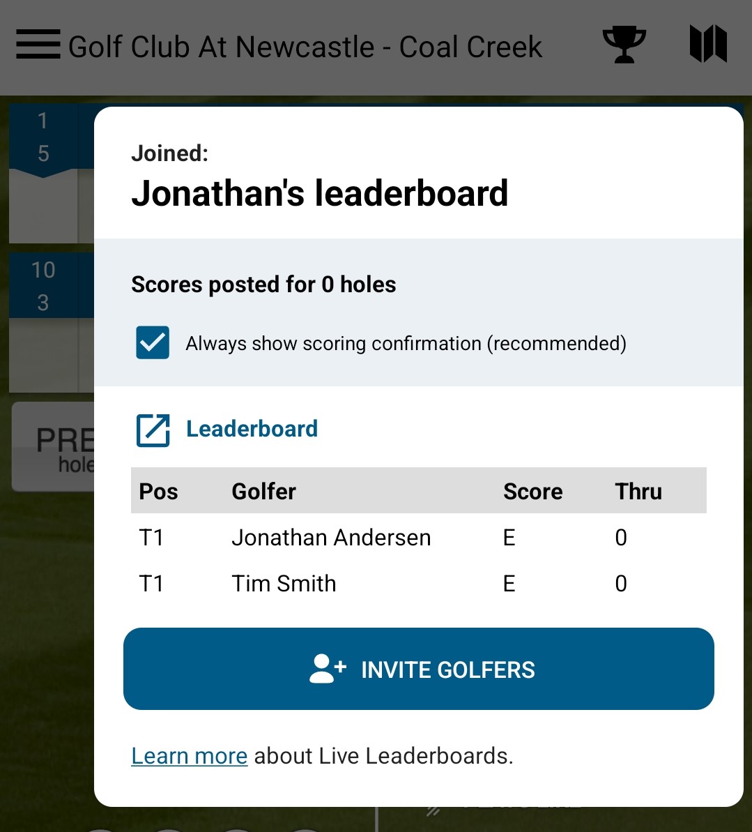 How do I set up a Live Leaderboard? : Golf Pad Support