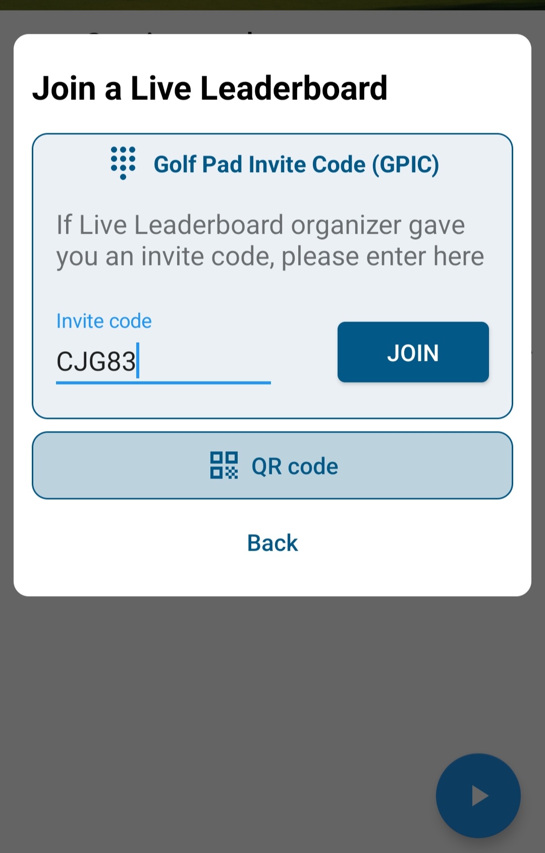Golf Pad Invitation Codes (GPIC) and other joining options : Golf Pad ...
